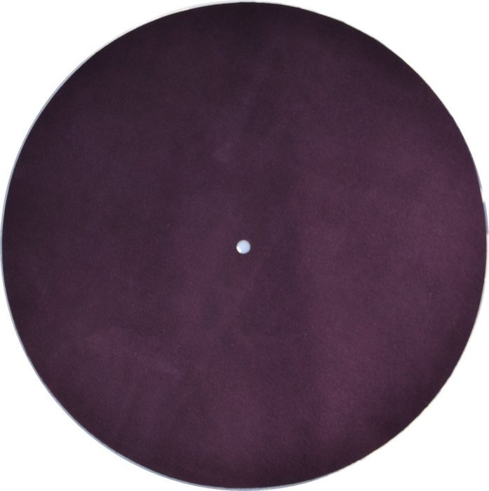 Genuine Leather Turntable Platter Mat - Deep Purple Suede free image ...