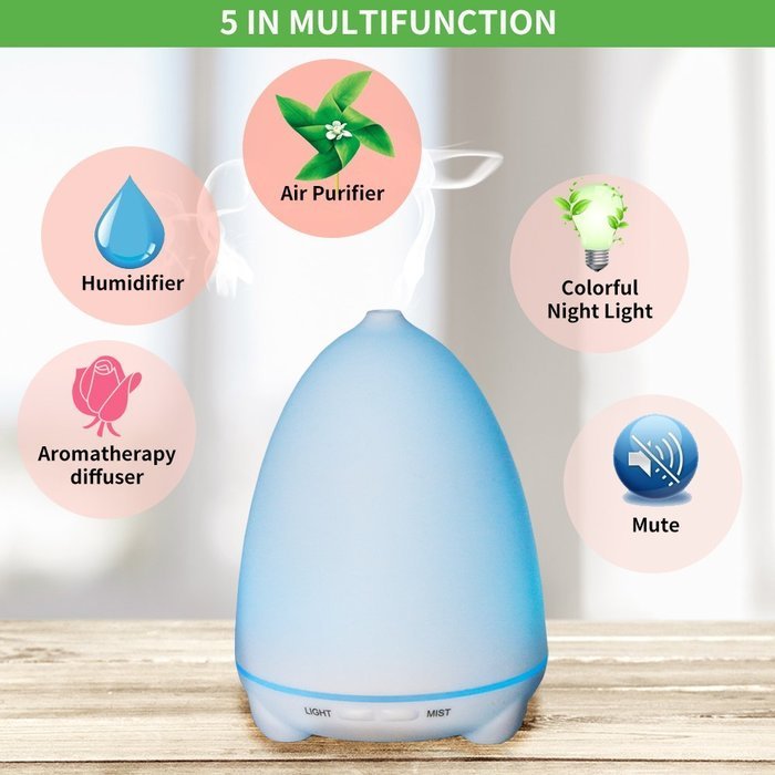 Aromatherapy Essential Oil Diffuser, Anskp 100ml Ultrasonic Cool Mist ...