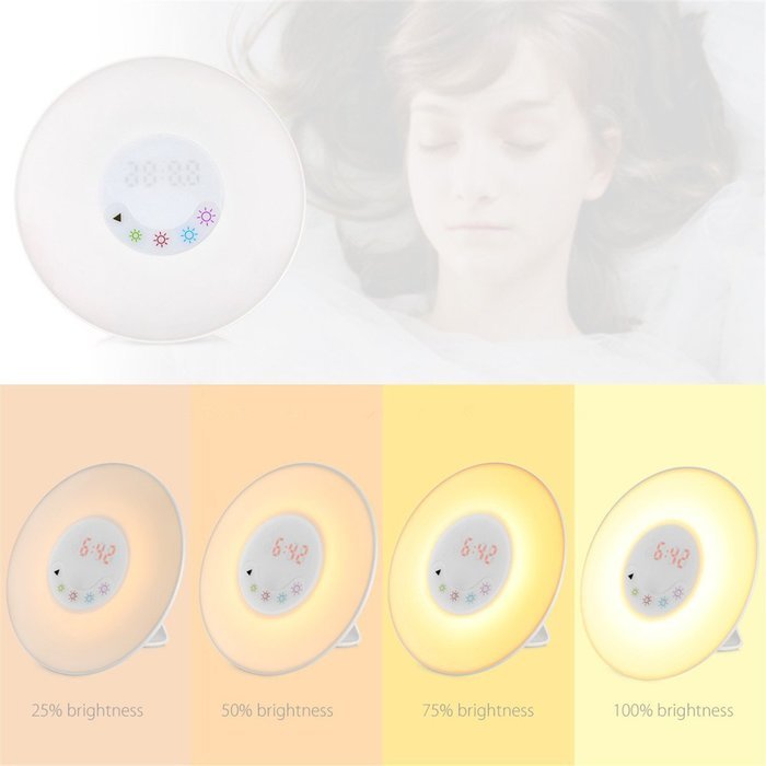 Seetru Wake-Up Sunrise Simulation Alarm Clock Night Light Bedside Mood ...