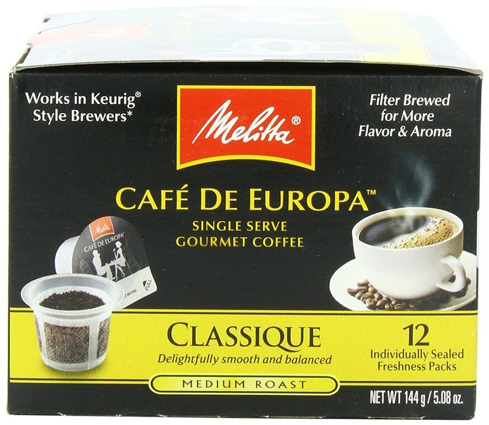 Melitta Single Cup Coffee for K-Cup Brewers, Cafe de Europa Vienna ...