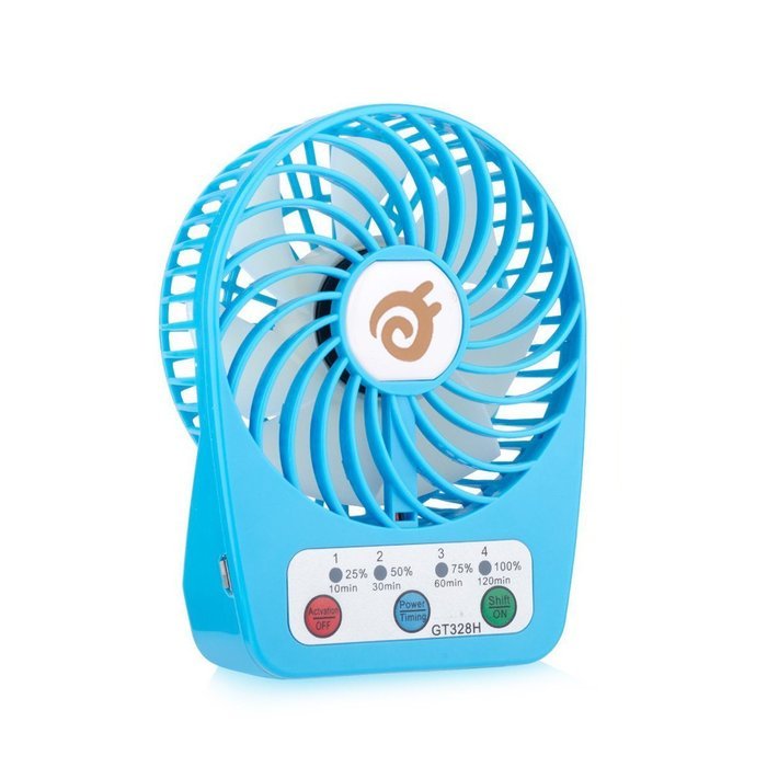 D-FantiX 3-inch Mini Portable Fan 4 Speeds Rechargeable USB Desktop Fan ...