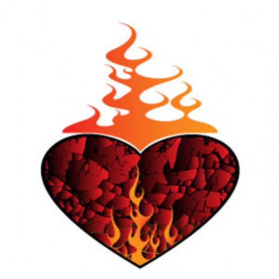 Heart On Fire Clip Art N3 free image download