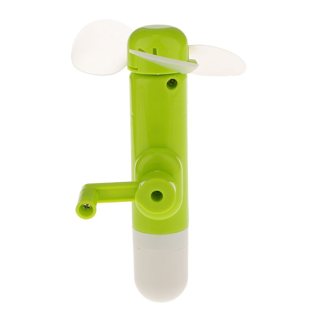 Portable Hand Crank Mini Fan without Battery for Kids Toy -Green N3 ...