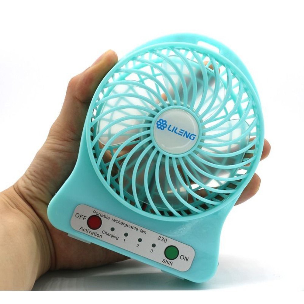 Welltop® 4-inch Electric Portable Mini fan Rechargeable Desktop fan ...