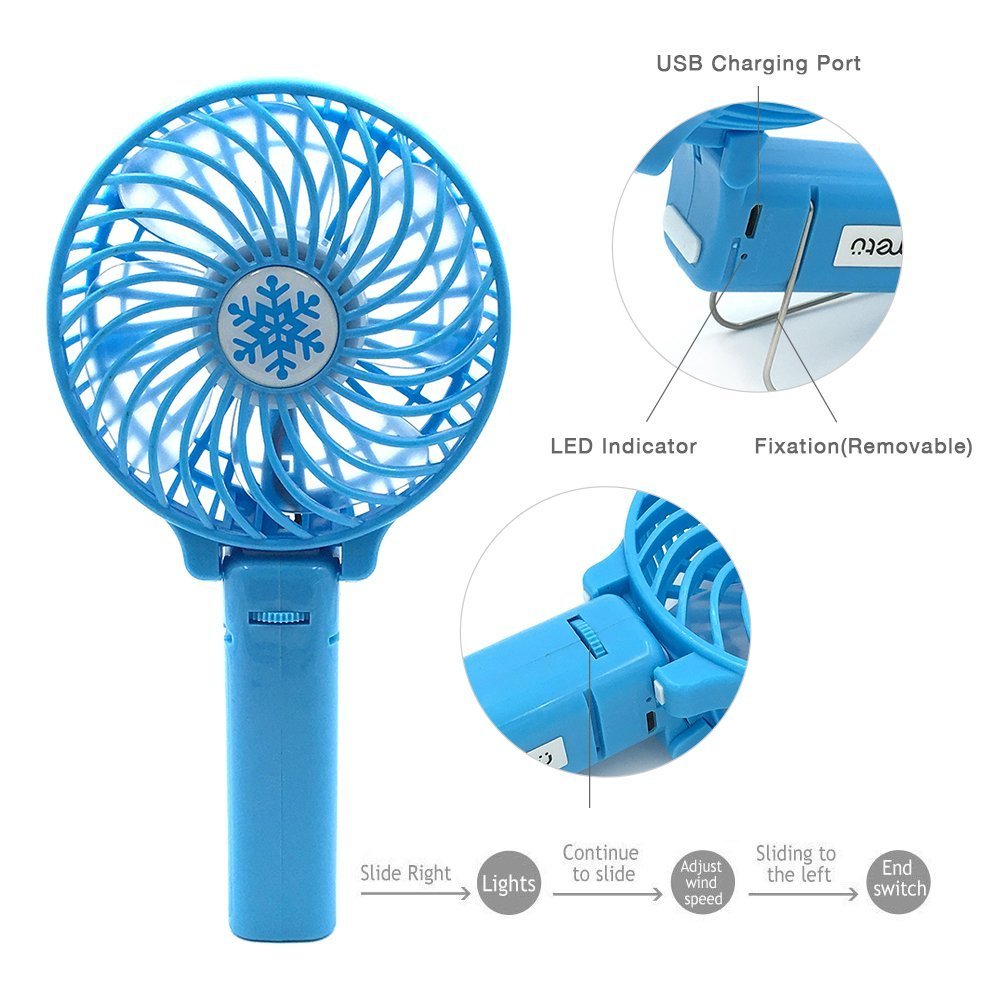 Rechargeable Fans Portable & Foldable Handheld Mini Fan Battery ...