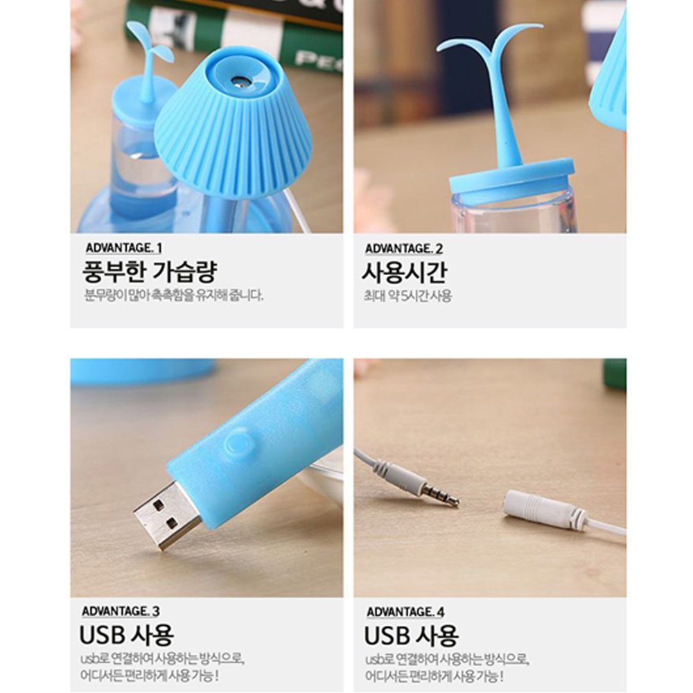 Mini Portable Travel Personal Ultrasonic USB Powered LED Sprout ...