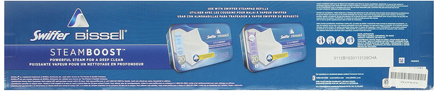 Swiffer SteamBoost powered by Bissell Steam Mop Starter Kit N8 free ...