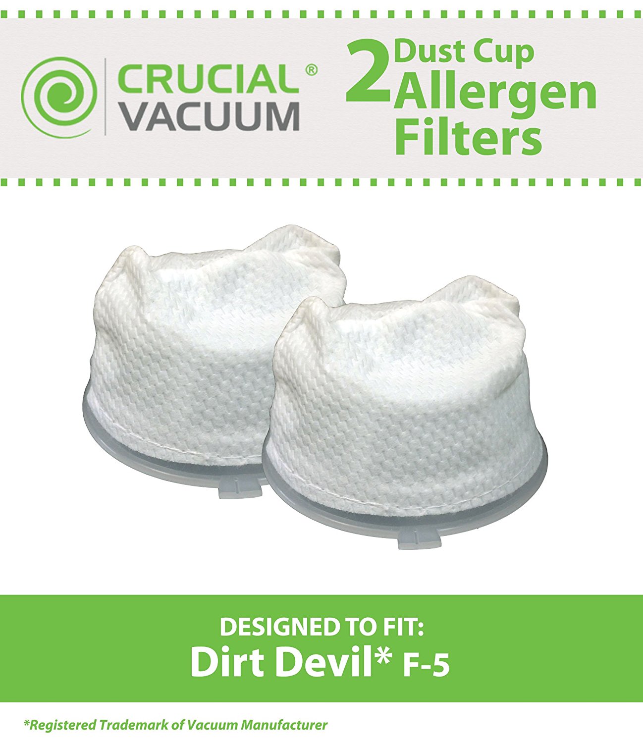 2 Dirt Devil F5 Washable Vacuum Filters Fit Dirt Devil F5 Filter For ...