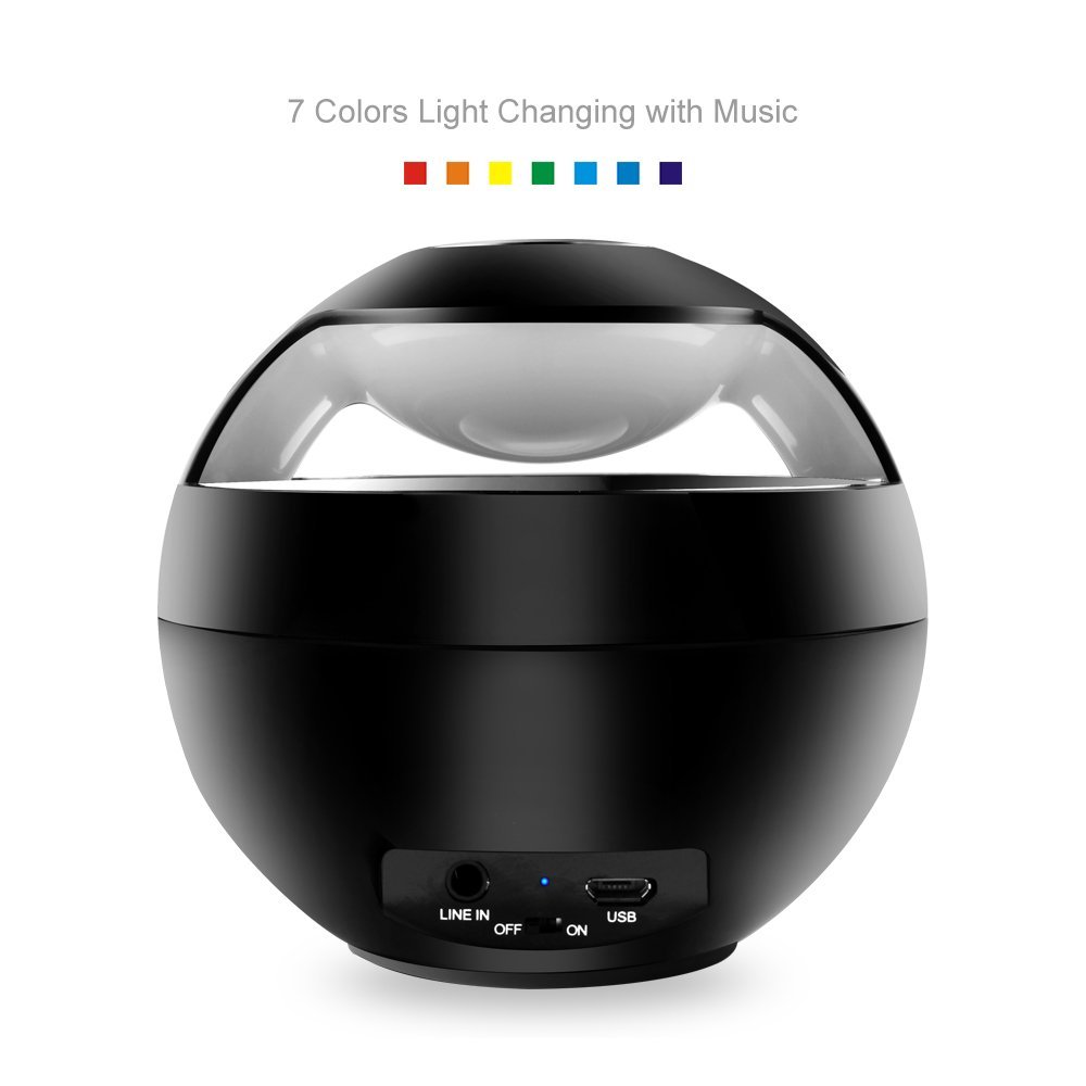LiteXim Bluetooth Speaker Color Changing Car Wireless Mini Speaker LED ...
