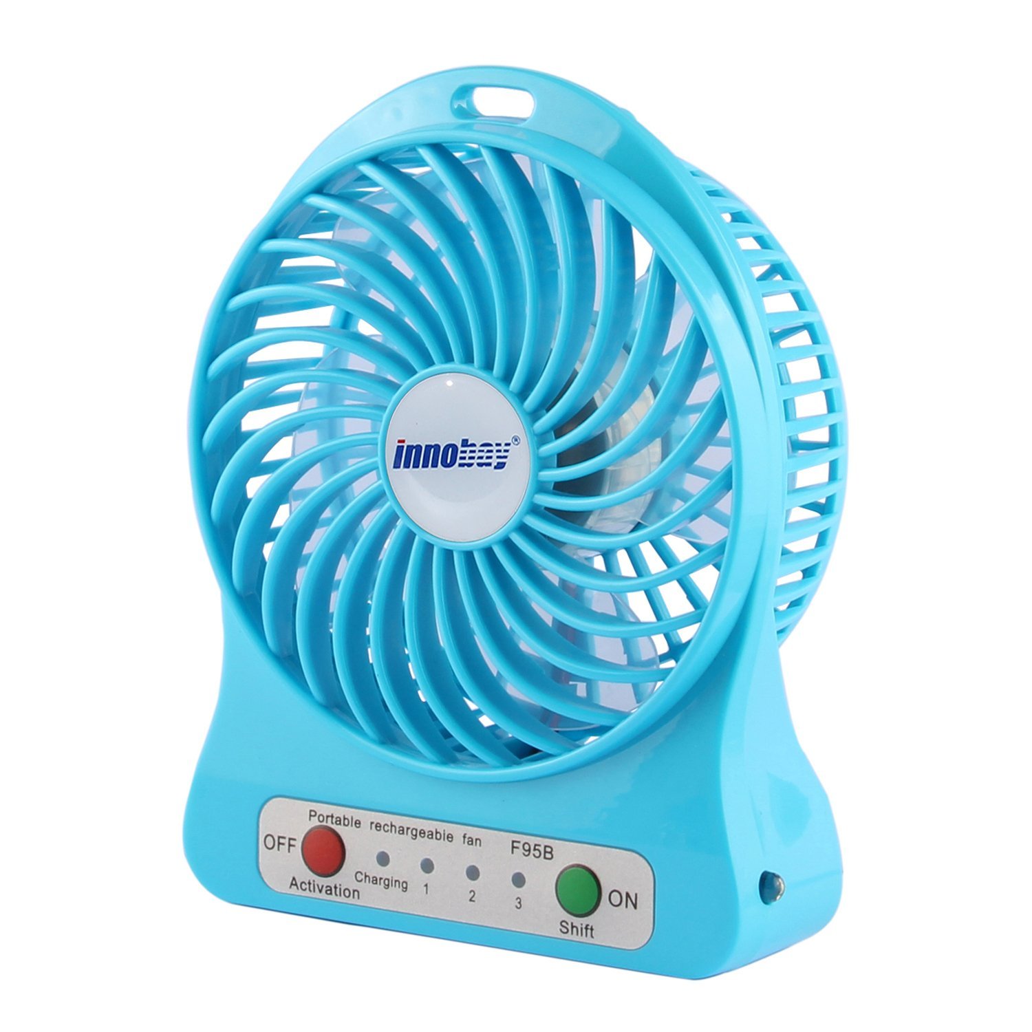 Innobay 4-inch Personal Battery Operated Fan Rechargeable with LED ...