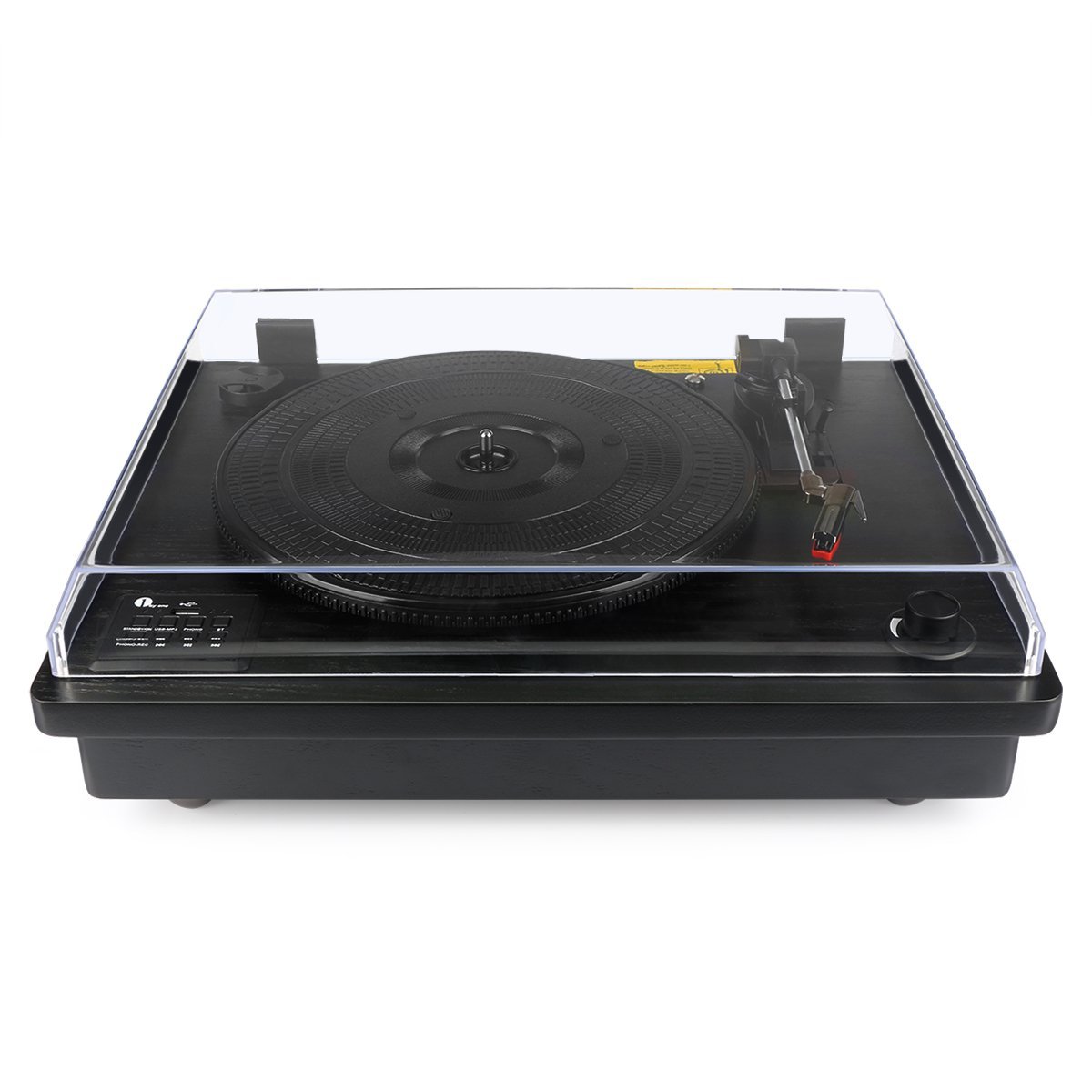 1byone Belt Driven Bluetooth Turntable with Built-in Stereo Speaker ...