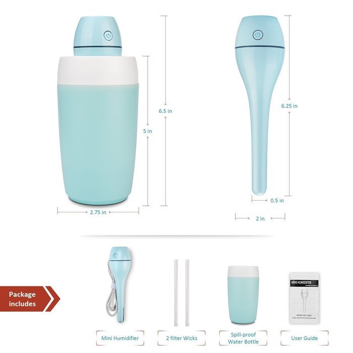 Motoraux Portable Mini Cool Mist Humidifier/Ultrasonic Air desktop ...