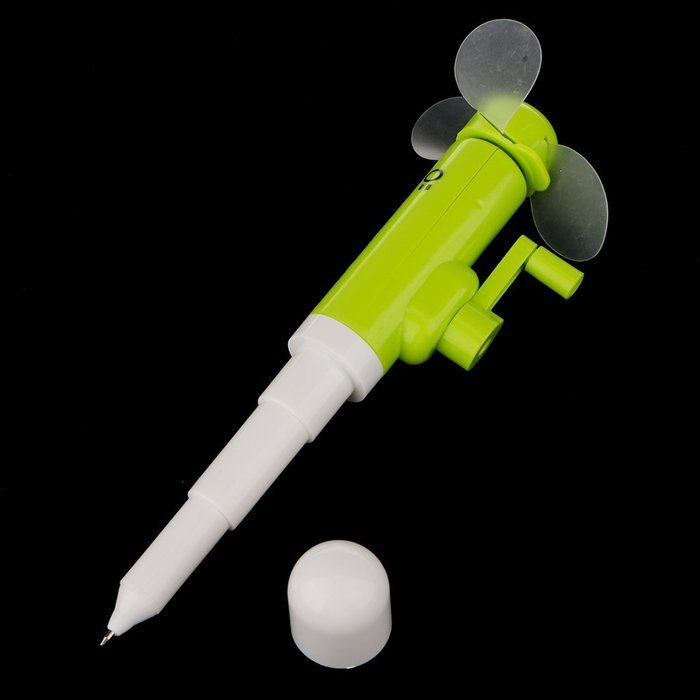 Portable Hand Crank Mini Fan without Battery for Kids Toy -Green N2 ...