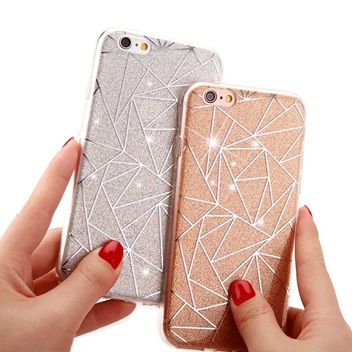 IPhone 7 Case,iPhone 7 Bling Glitter TPU Case,PHEZEN Geometric Pattern ...