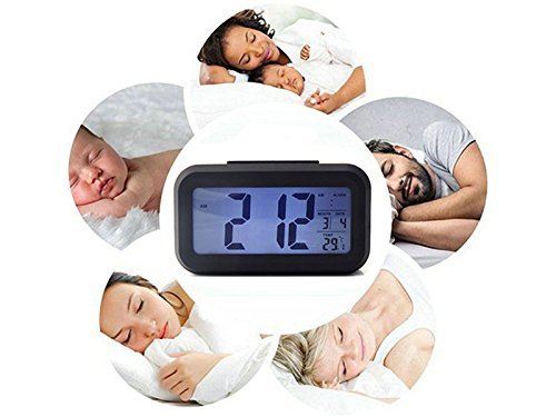 Elitek AC-8 Digital Silence LCD Alarm Clock LED Light Snooze ...