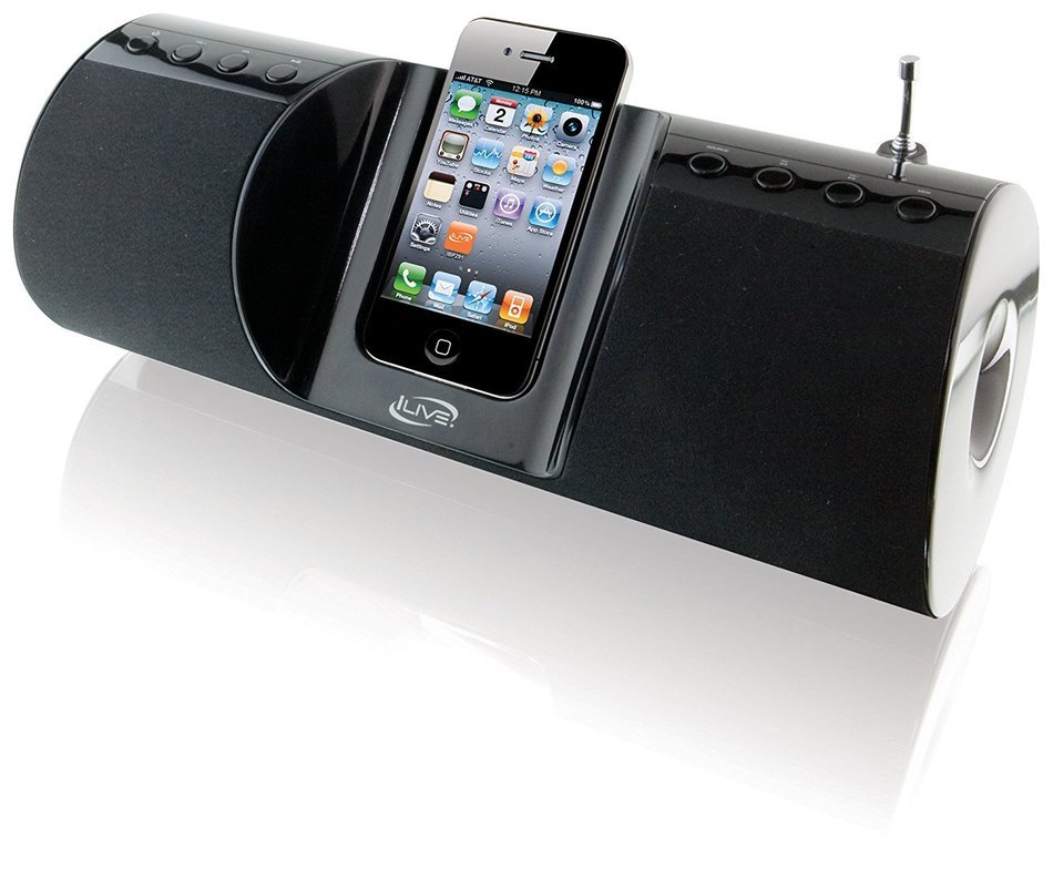 ILive iBP291B Portable App-Enhanced Boombox FM Radio with Dock for ...