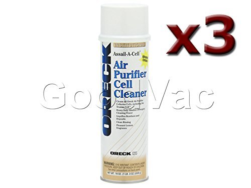 (Pack of 3) Oreck Air Purifier 19oz Assail-A-Cell Cleaner Cans. Part ...