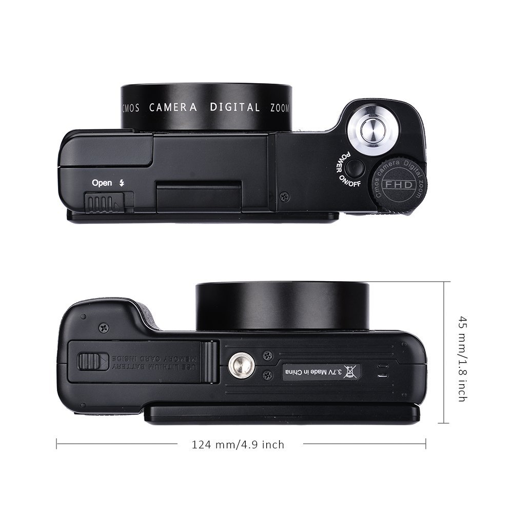 MARVUE Camcorder 24MP Digital Camera FHD 1080P Video Recorder 3" Screen ...