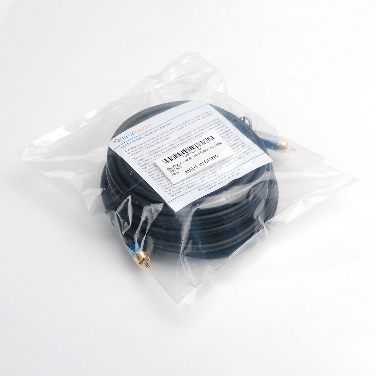 BlueRigger Dual Shielded Subwoofer Audio RCA to RCA Cable with Gold ...