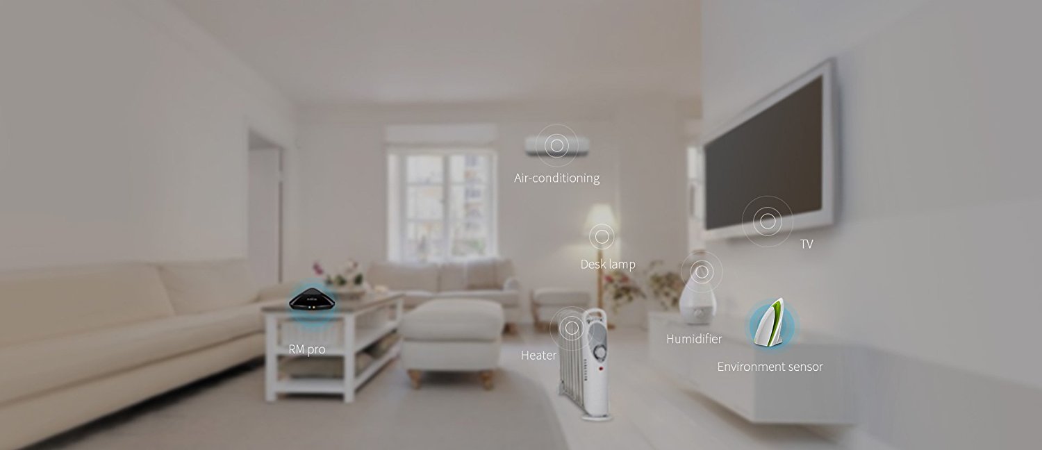 BroadLink RMPRO IR RF Wi-Fi One in All Universal Remote Control Black ...