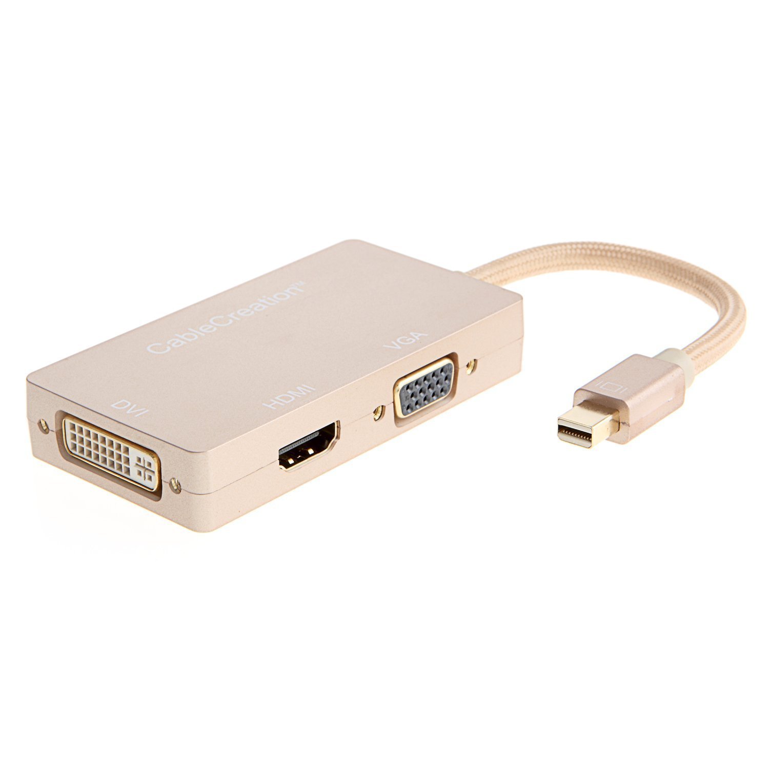 Mini DP to HDMI VGA Adapter, 2-in-1 (Two-In-One) Mini DisplayPort (Thunderbolt compatible) to ...