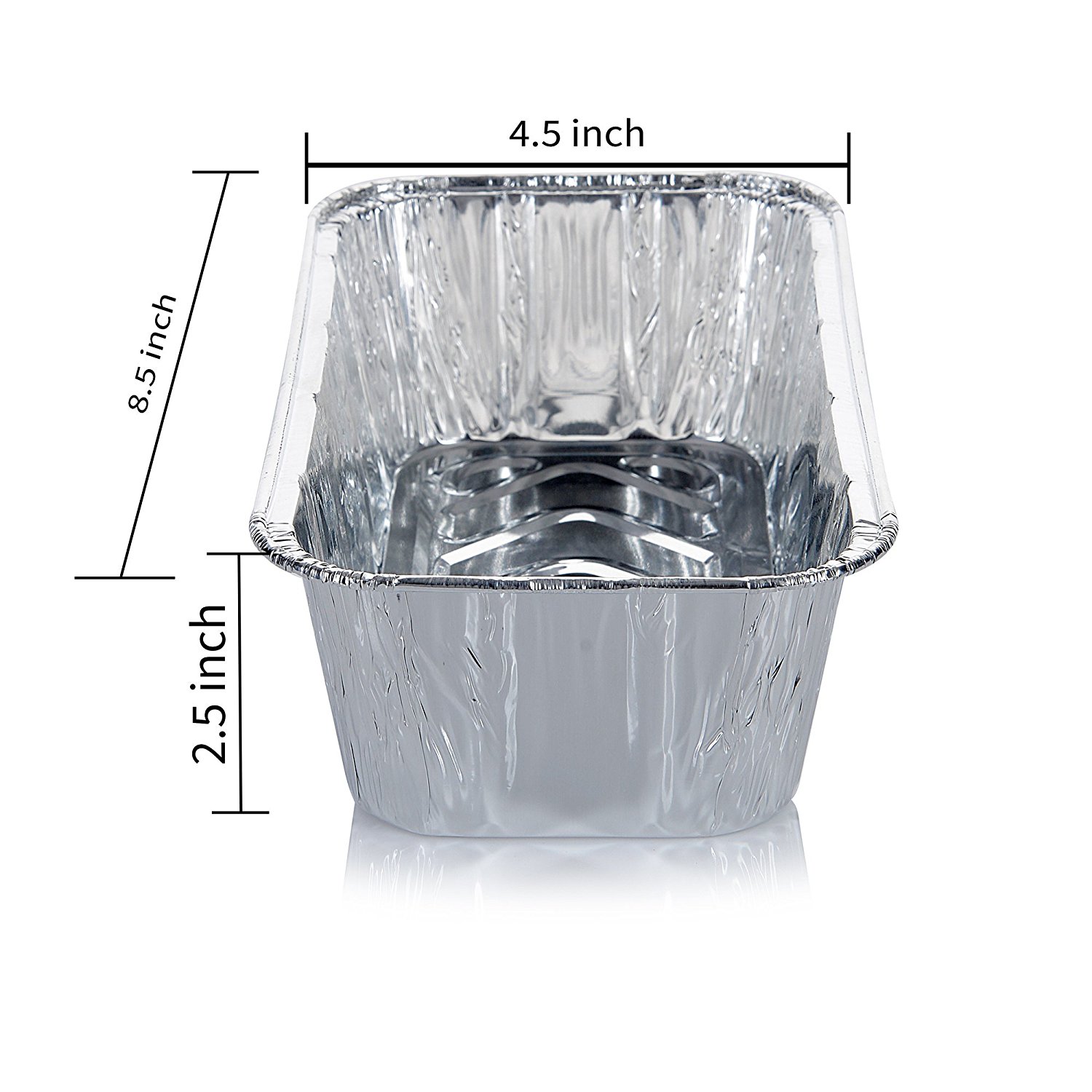 DOBI Loaf Pans - Disposable Aluminum Foil 2Lb Bread Pans, Standard Size ...