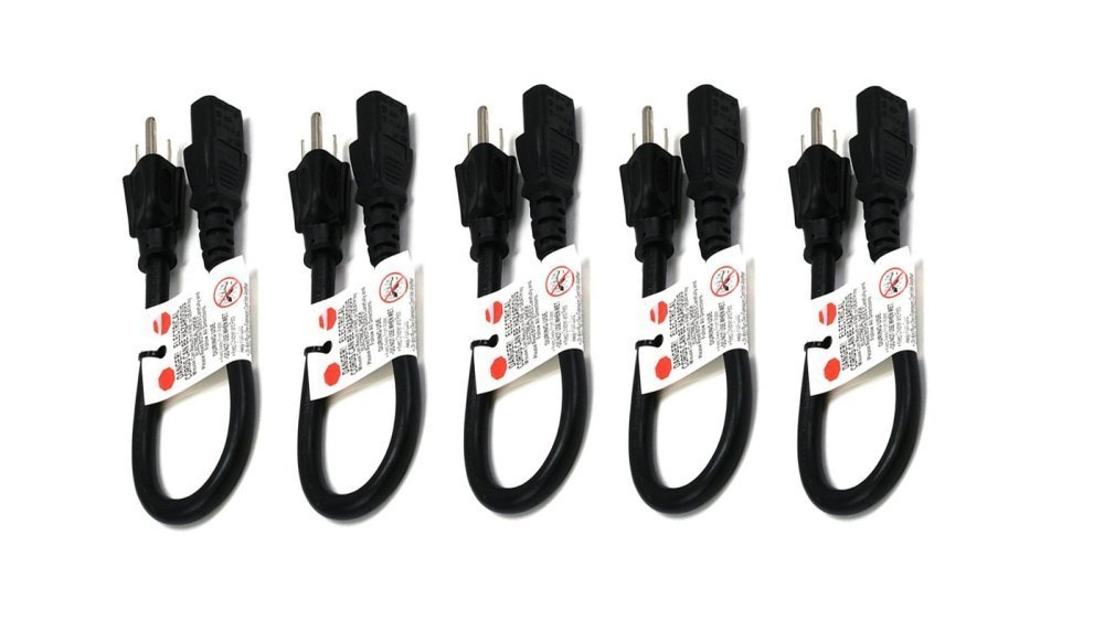 C&E 3 PCS, Power Cord Cable w/ 3 Conductor 14AWG PC Power Connector ...