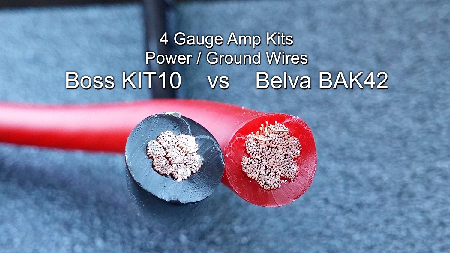 Belva 4 Gauge 2 Channel Complete Copper-Clad Amp Wiring Kit [RED] with ...