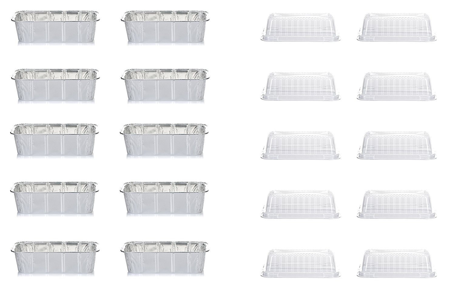 DOBI Loaf Pans - Disposable Aluminum Foil 2Lb Bread Pans, Standard Size ...
