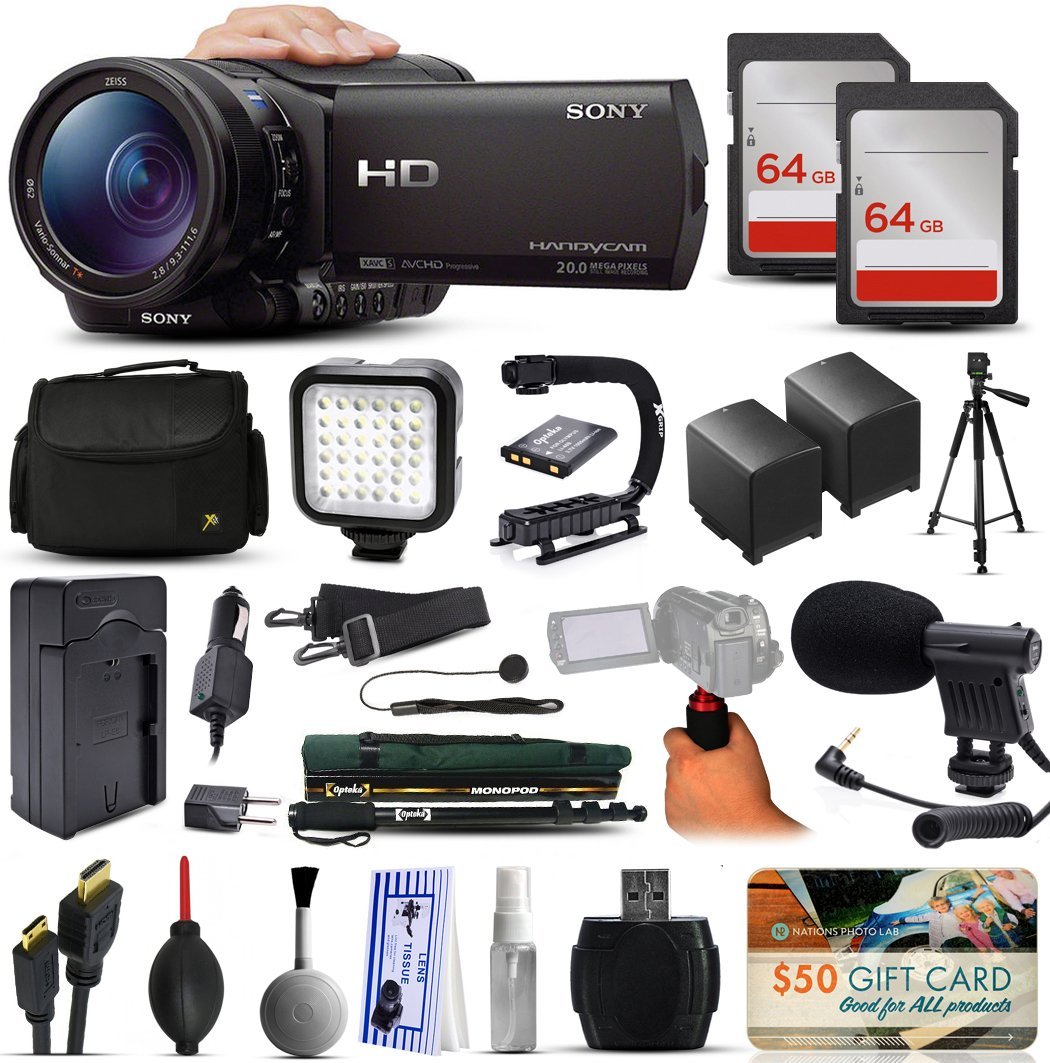 Sony HDR-CX900 Full HD Handycam Camcorder Video Camera + 128GB ...