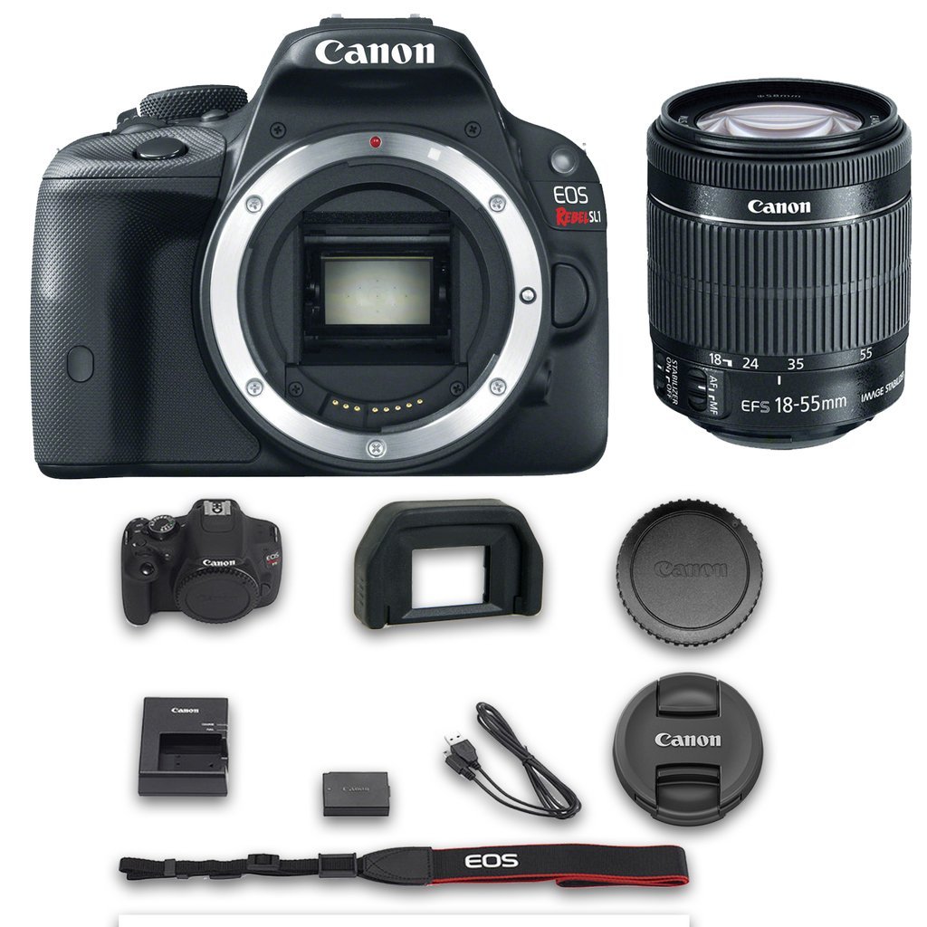 SL1 DSLR Camera + 18-55mm IS STM Lens + All Original Accessories ...