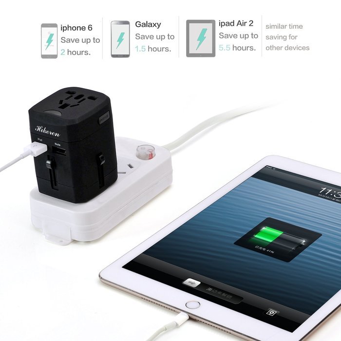 International Travel Adapter USB Charger,Hikeren Universal World Wide ...