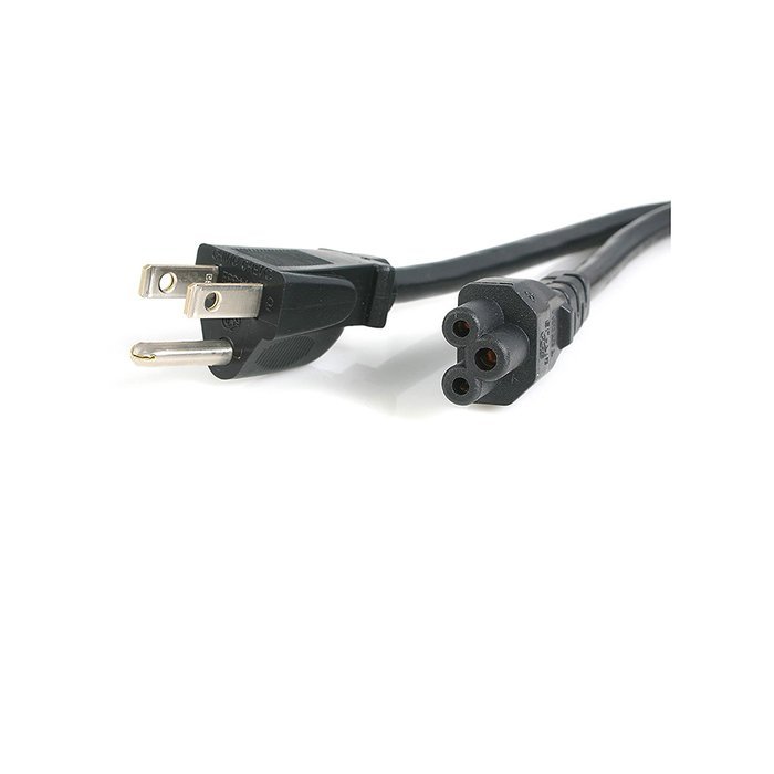 StarTech.com 6 ft Standard Laptop Power Cord - NEMA 5-15P to C5 - 6ft ...