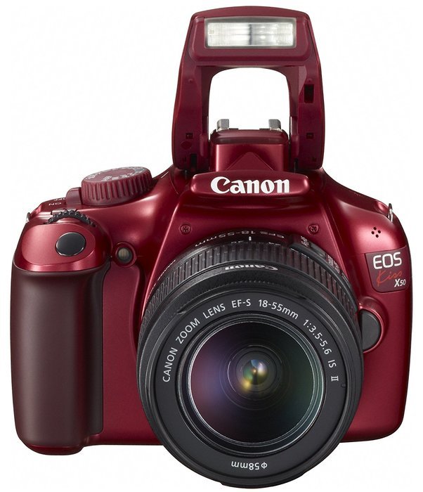 Canon Digital SLR Camera EOS Kiss X50 with EF-S18-55mm IS II Lens Kit ...