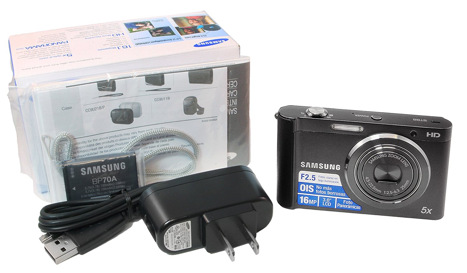 Samsung ST88 Digital Camera - 16mp - 5x Optical Zoom - Black N3 free ...