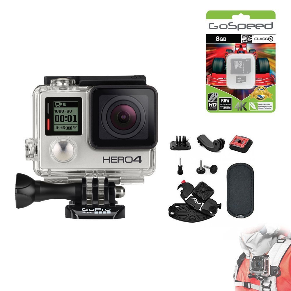 GoPro Hero4 Hero 4 12MP Full HD 4K 30fps 1080p 120fps Built-In Wi-Fi ...