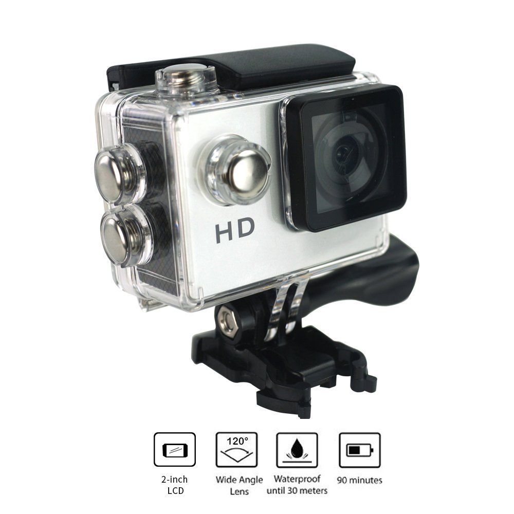 Yuntab Action Camera Sport DV 720P Mini 30-Meter Waterproof 2 inch TFT ...