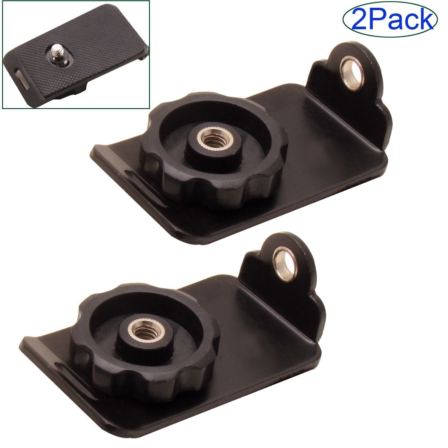 Amartshows 2 Pack Metallic Camera Quick Release Strap Mount Plate ...