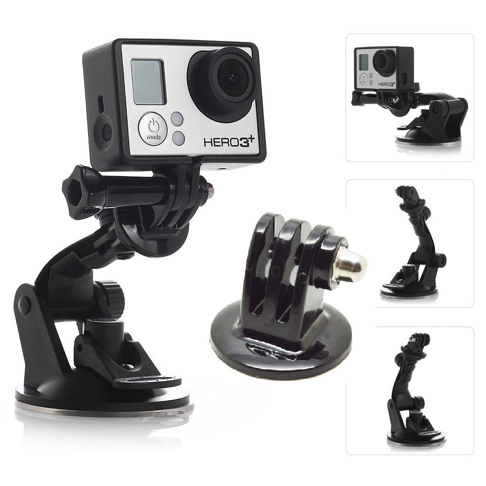 ProGear Car Or Glass Suction Cup Mount With Tripod Adapter For GoPro ...
