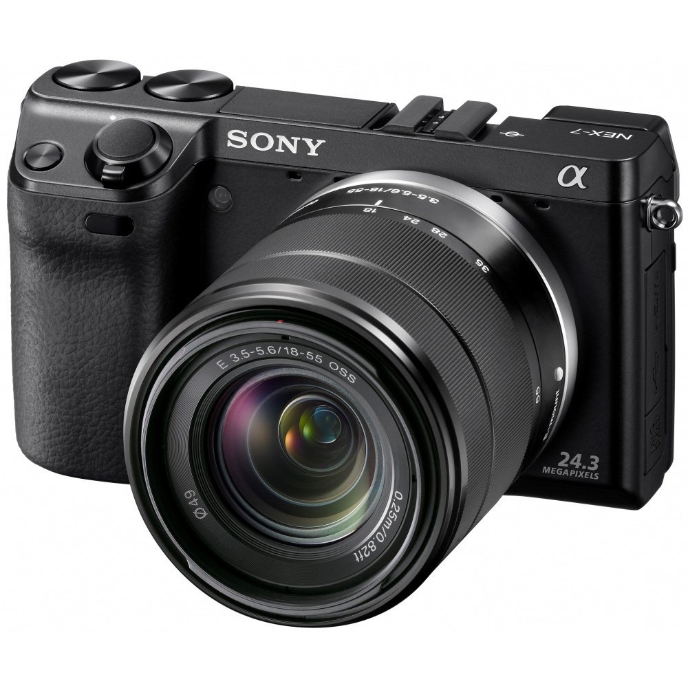 Sony Alpha NEX-7 24.3 MP Digital Camera - Black w/ 18-55mm Lens N5 free ...