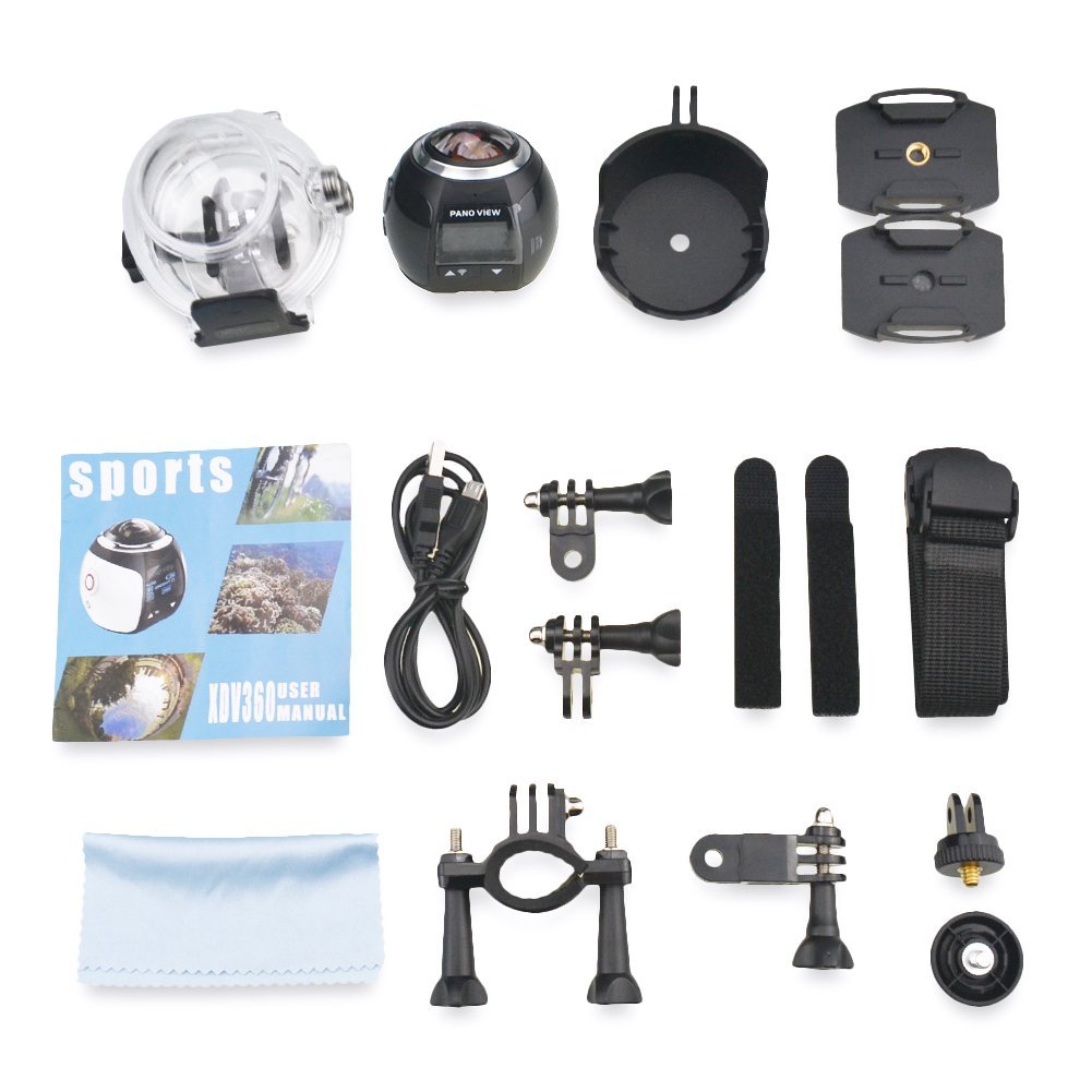 Fxexblin Waterproof Wireless 4K 360 Degree Action Panoramic Camera ...