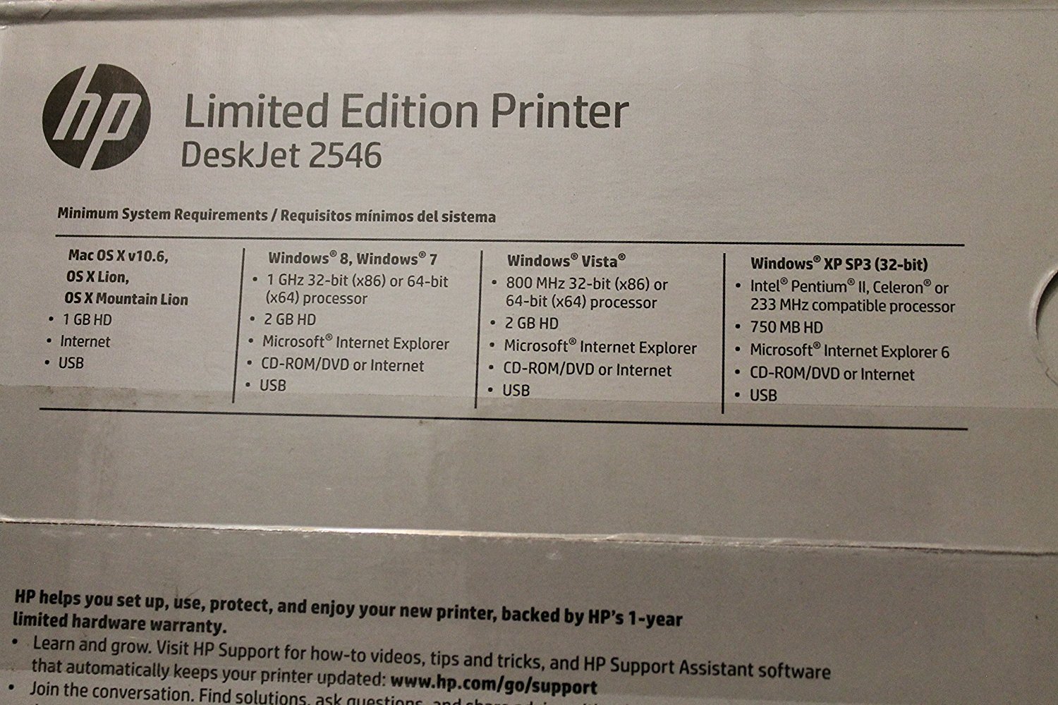 HP deskjet ink advantage 2546 all-in-one printer N6 free image download