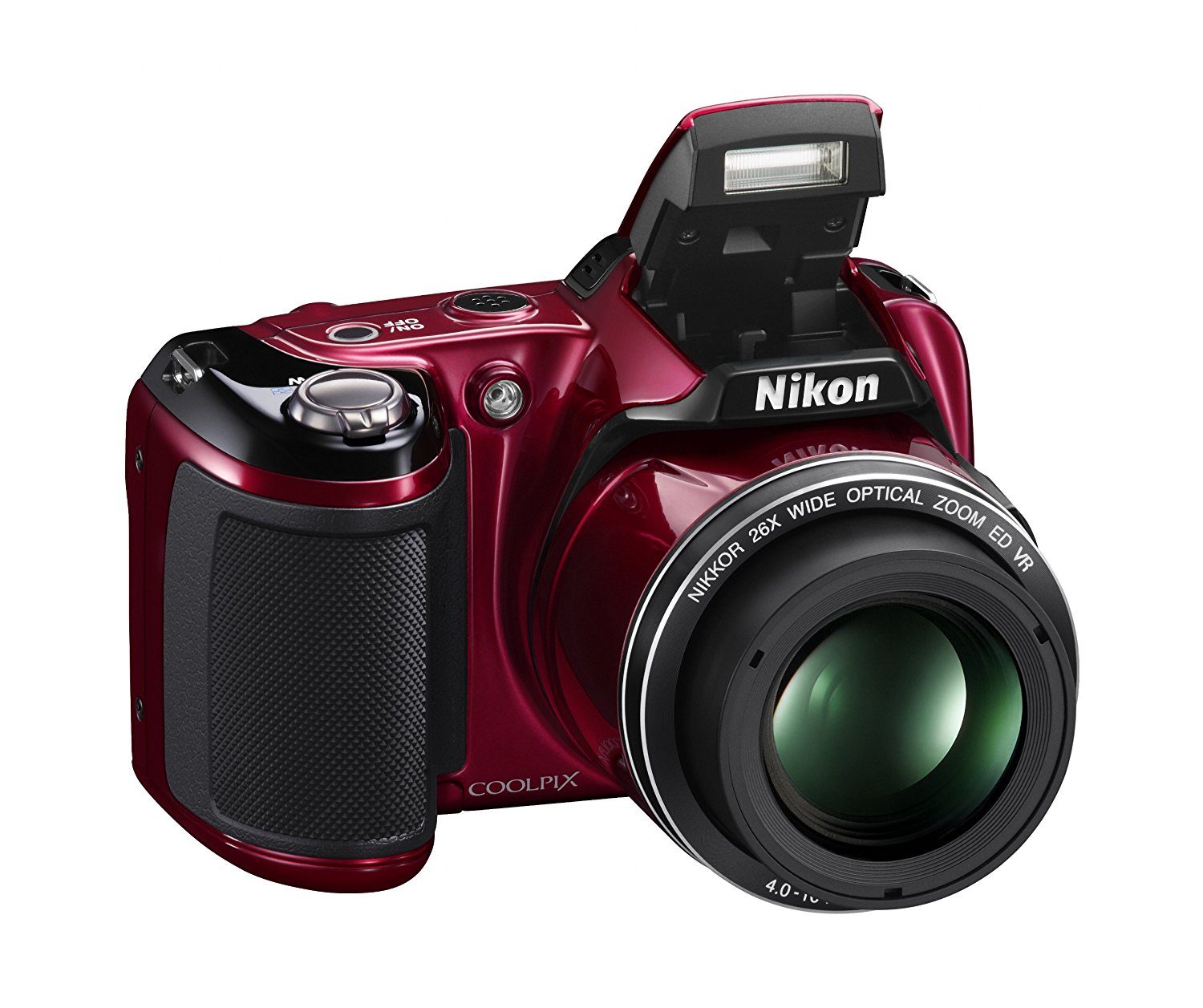 Nikon COOLPIX L810 Compact Digital Camera - Red (16.1MP, 26x Optical ...