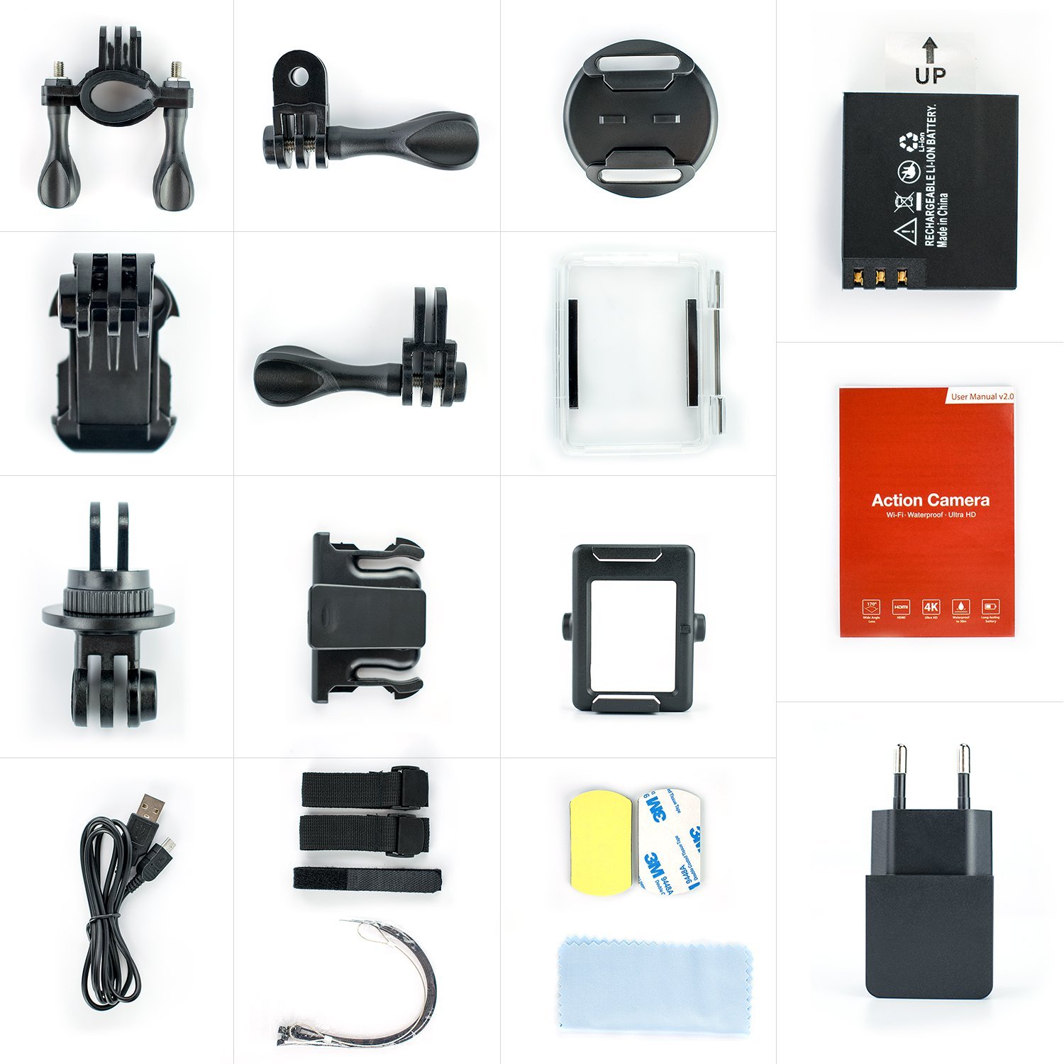 Mini Sport H9 Action Camera 2.0inch Display Ultra HD 4K 12MP WiFi ...