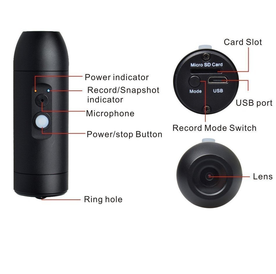 Campark® Bullet Shotgun Video Action Camera, Global Minimum, Full HD ...