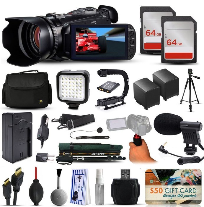 Canon XA10 Professional Camcorder Video Camera + 128GB Boardcasting ...