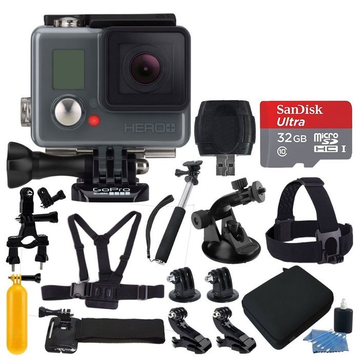 GoPro HERO+ LCD HD Video Recording Camera + SanDisk 32GB Micro SDHC ...