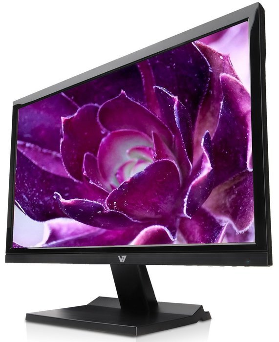 V7 L18500WS-9N 48cm (18,5 inch) Monitor (VGA, 1366x768, 5ms, Speakers ...