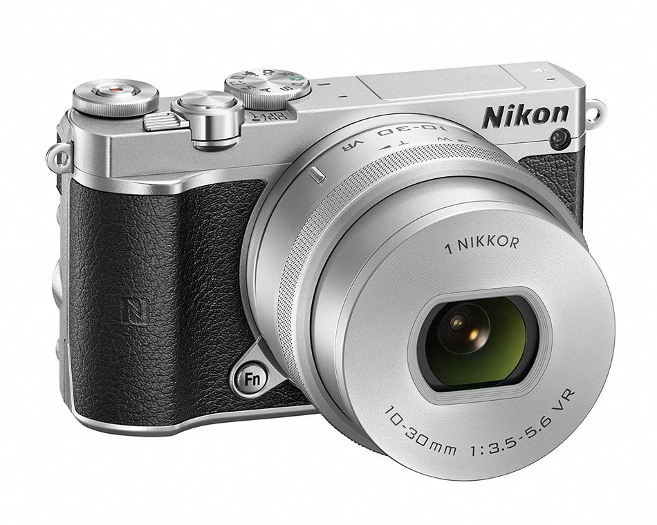 Nikon Digital SLR camera standard power zoom lens kit Silver Nikon 1 J5 ...