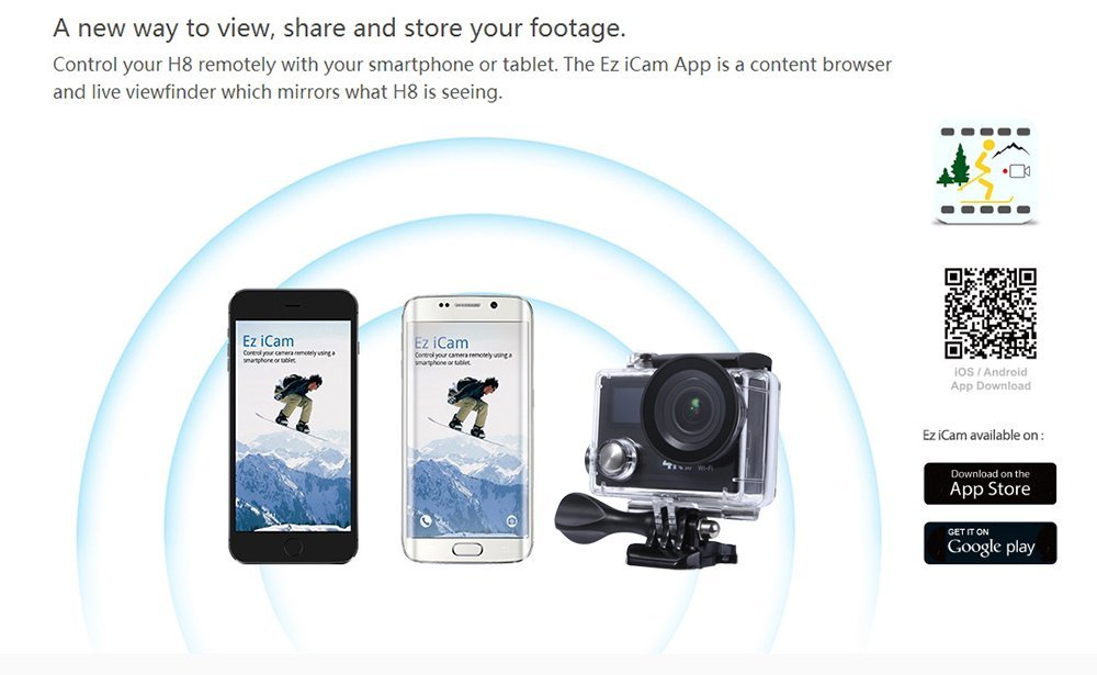 Flymemo H8 UHD 4K WiFi Action Camera Waterproof 2″ TFT LCD Screen DV ...